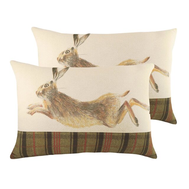 Hunter Leaping Hare Cushion with Filling by Wayfair | ufurnish.com