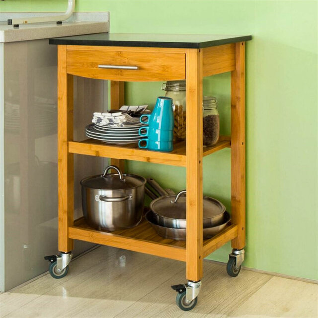 Dogra 58 Cm Kitchen Trolley with Granite Top by Wayfair | ufurnish.com