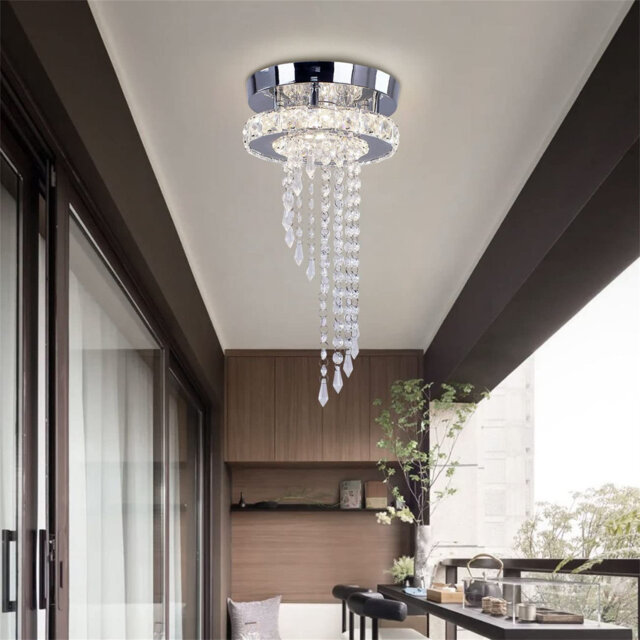 Mini Crystal LED Chandelier Lighting,Modern Flush Mount Ceiling Light ...