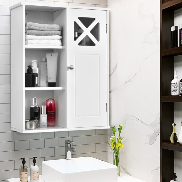 Bathroom Medicine Cabinet Wall Mounted Storage Cabinet Storage