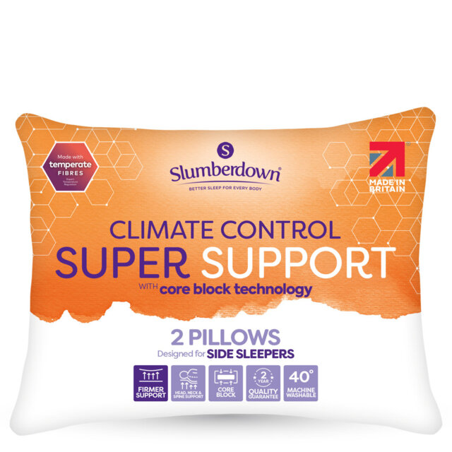 Super Support Climate Control Pillows Side Sleeper for Neck Pain ...