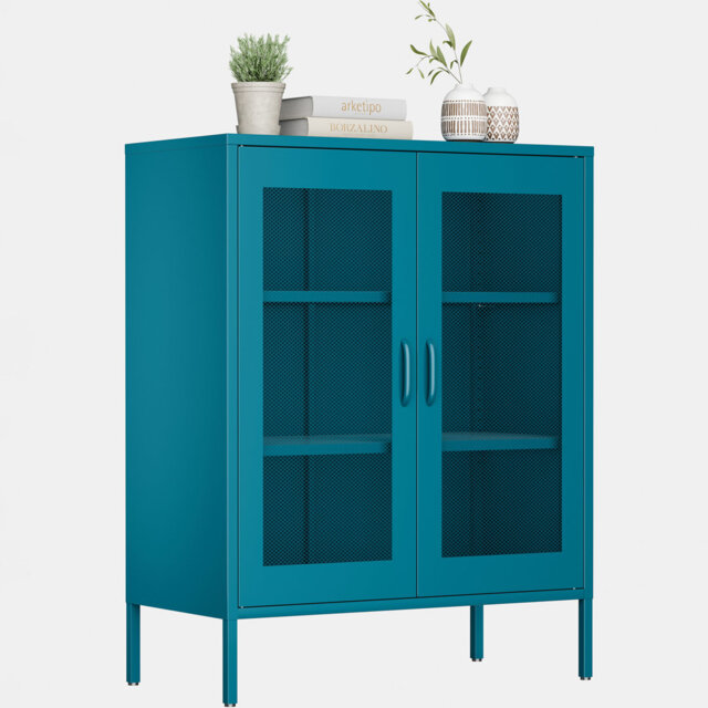 3-Layer Accent Chests Metal Lockers,Kitchen Pantry Cabinet,Storage ...