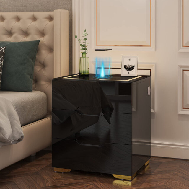 Bedside Table with Wireless Charging by Wayfair | ufurnish.com