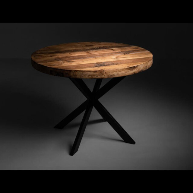 Karesinda Round Solid Wood Top Metal Base Dining Table by Wayfair ...