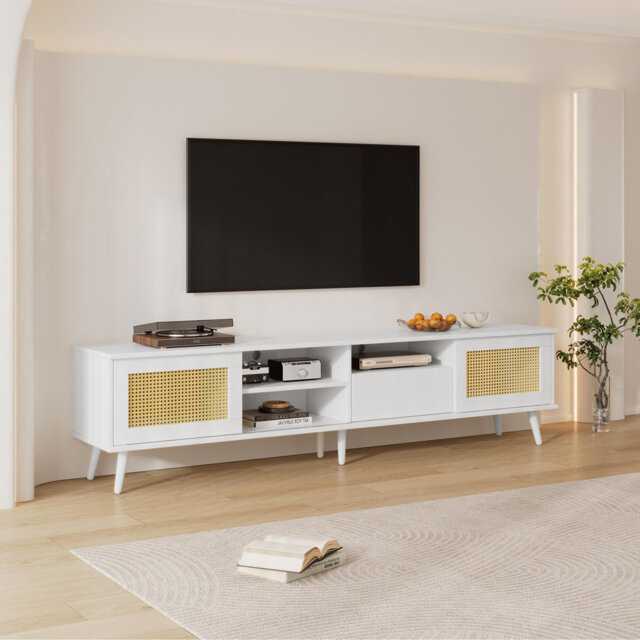 200 Cm Tv Stand With 2 Doors , 1 Drawer And 3 Niches by Wayfair ...