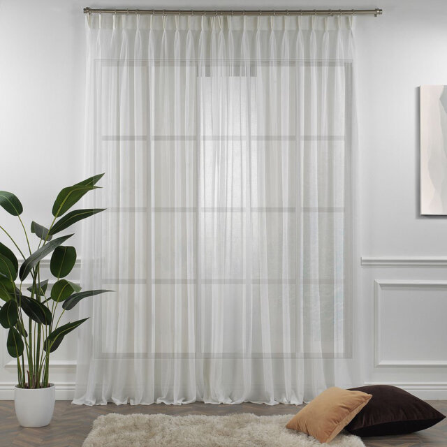 Polyester Sheer Pinch Pleat Single Curtain Panel Panel by Wayfair ...