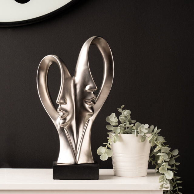 Adala Figurine Human 2 Face Statues Sculpture for Living Room, Modern ...