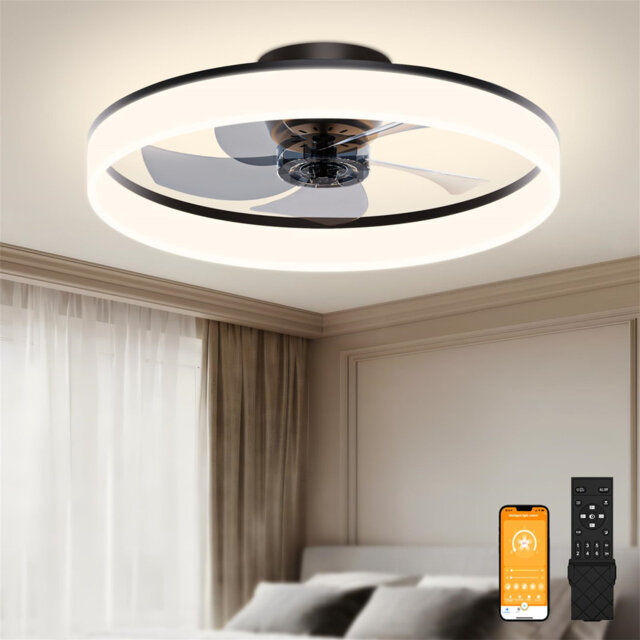 Ceiling Fans With Lights Remote Control, 6 Speeds And Dimmable Modern ...