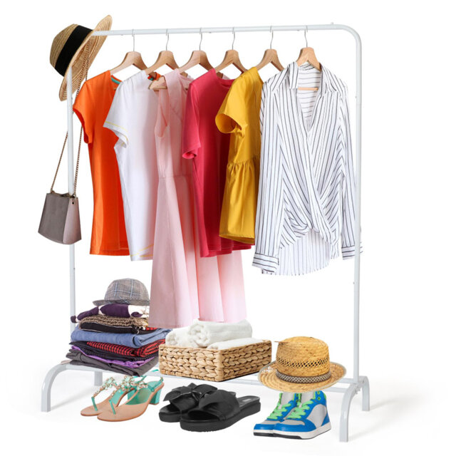 Metal Clothing Rack Garment Rack, Closet Rack Heavy Duty Hanging Racks ...