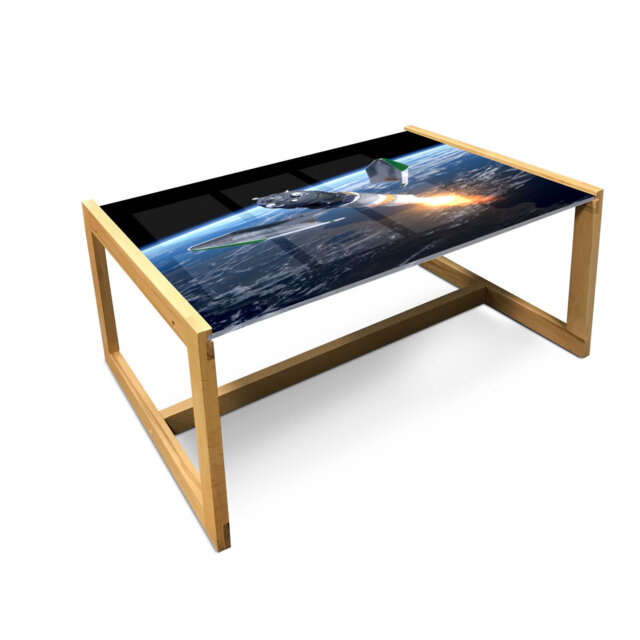 Outer Space Coffee Table, Launch Of Cargo Spacecraft In Progress Rocket ...