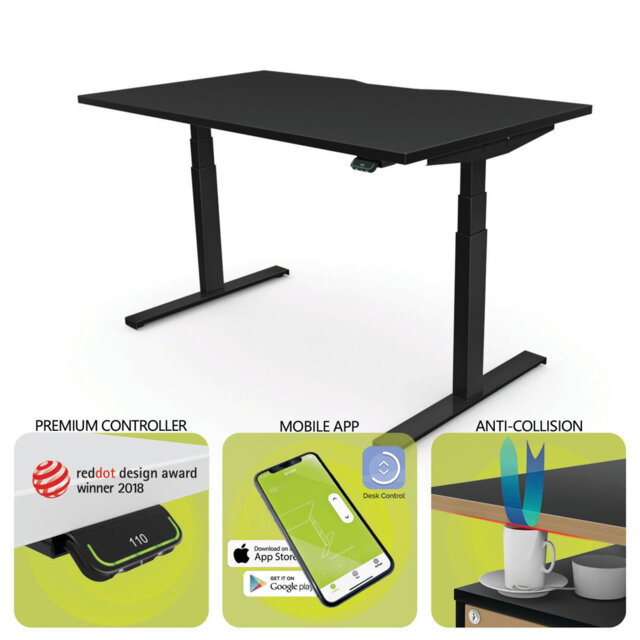 Bluetooth and Mobile Connectivity Height Adjustable Standing Desk by ...