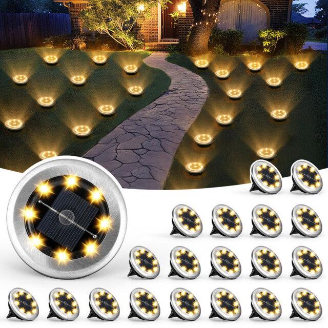 Solpex Solar Lights Outdoor Garden, 20 Pack Mini Solar Ground Lights ...