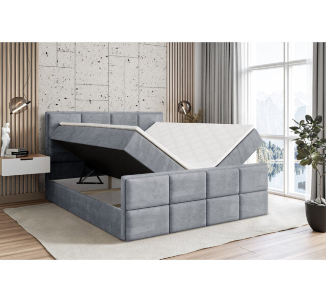 Box spring bed with bed box and topper by Wayfair | uFurnish.com