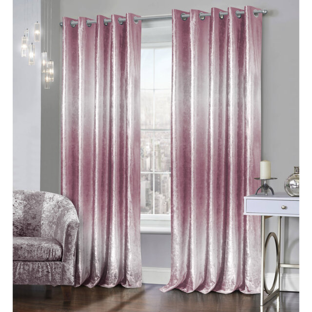 Aundrae Stunning Ombre Velvet Tonal Curtain Pair by Wayfair | ufurnish.com