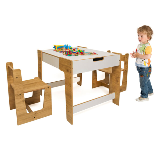 Minera Kids 48 Piece Square Play Or Activity Table and Chair Set by ...