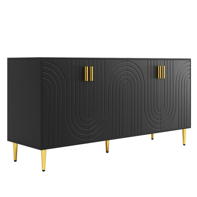 Modern Luxury Sideboard With Gold Accents & Anti-tip Safety by Wayfair ...