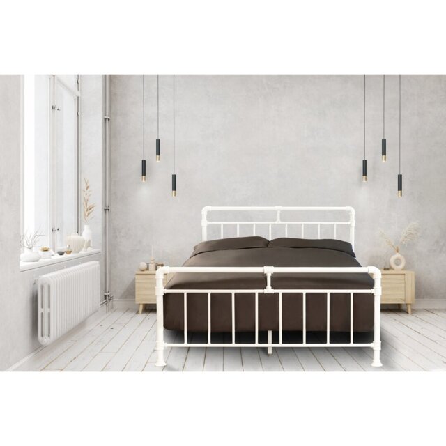 Nightingale Industrial White Scaffold Metal Bed Frame by Wayfair ...