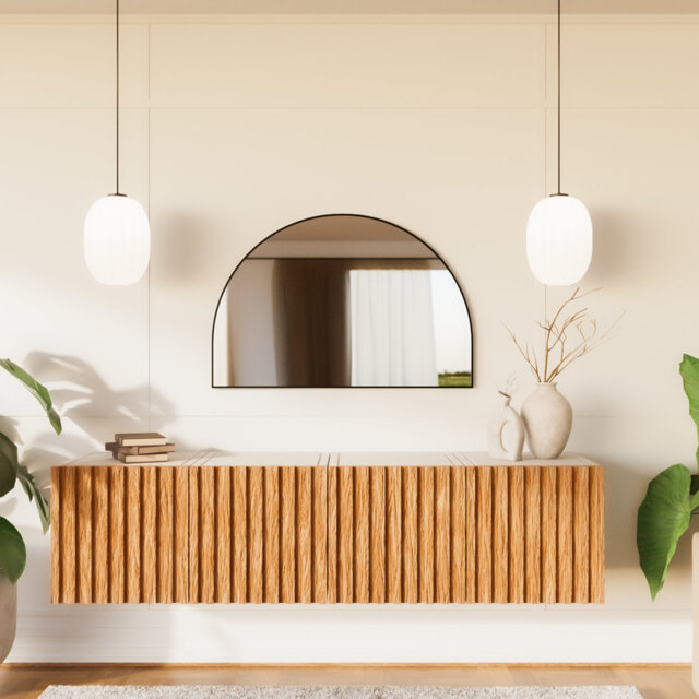 Kanawha Arch Metal Wall Mirror by Wayfair | ufurnish.com