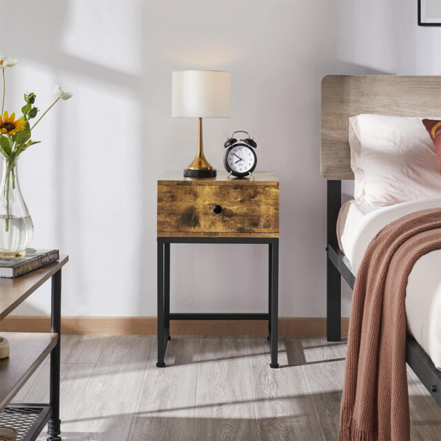 Alighiero Iron Bedside Table by Wayfair | ufurnish.com