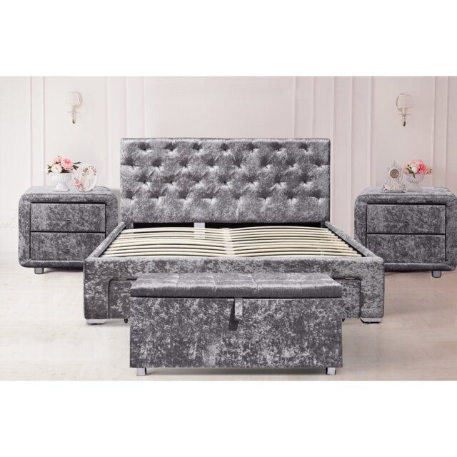 Angela Upholstered Bed Frame by Wayfair | ufurnish.com
