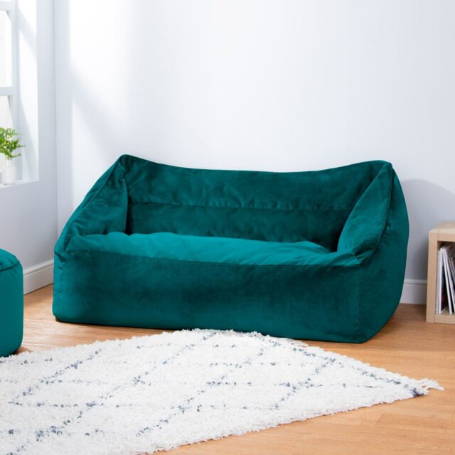 Icon Glenys 2 Seater Velvet Bean Bag Sofa by Wayfair | ufurnish.com