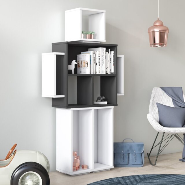 Robotic Bookcase, Standing Bookshelf with 8 Shelves, 82 x 25 x 154 cm ...