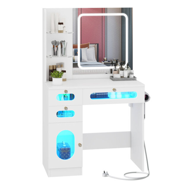 80Cm W Dressing Table with Mirror by Wayfair | ufurnish.com