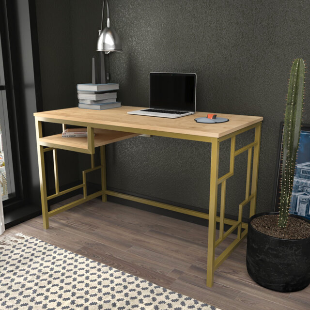 Marquala 120cm Wide Metal Frame Computer Desk by Wayfair | ufurnish.com