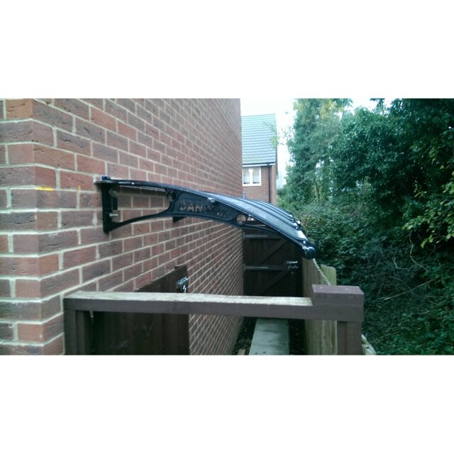 3.5m Width x 1m Depth Door Canopy Black-Bracket Bronze-Sheet by Wayfair ...
