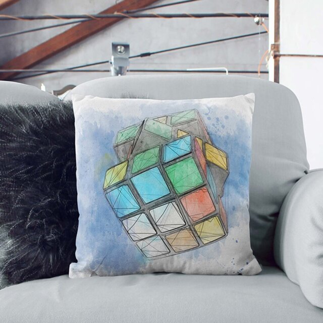 The Rubik Cube Cushion with Filling by Wayfair | ufurnish.com