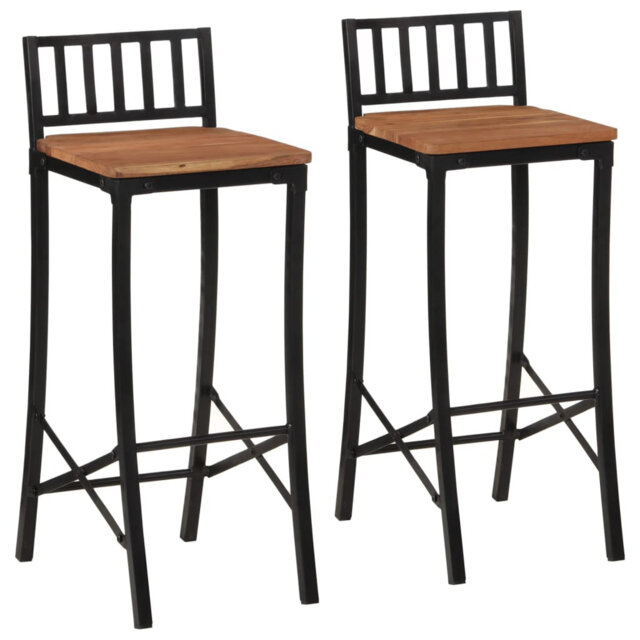 Vidaxl bar stools made of solid mango wood by Wayfair | ufurnish.com