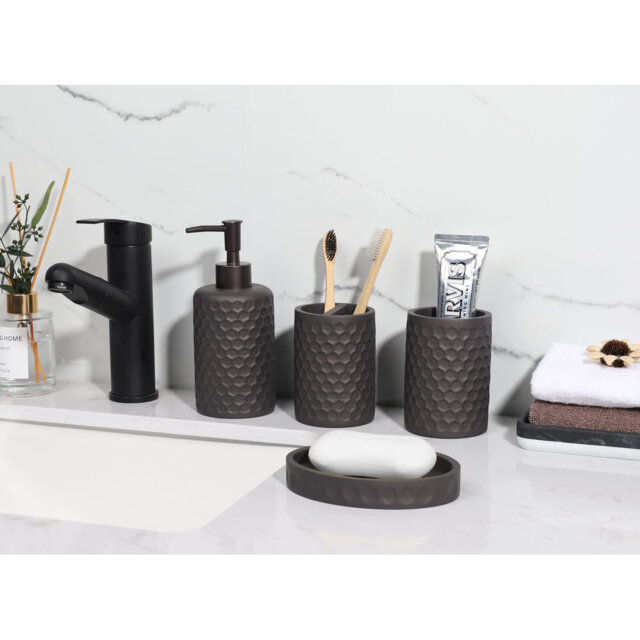 Bathroom Accessory Set, 6 Piece Oil Rubbed Bronze Bathroom Accessories ...