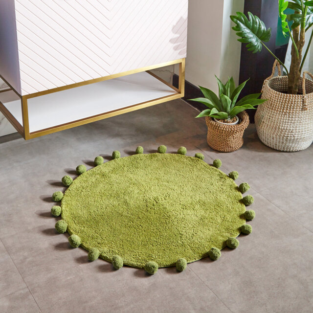 Circle Pom Pom Circle Bath Mat by Wayfair | ufurnish.com