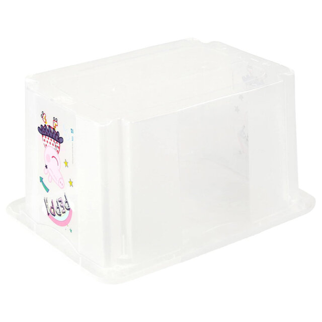 Set of 2 Peppa Pig Turn Around Box 15 Litre with Lid - Transparent by ...