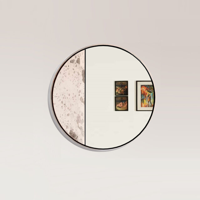 Comet Antiqued Art Deco Style Wall Mirror by Wayfair | ufurnish.com