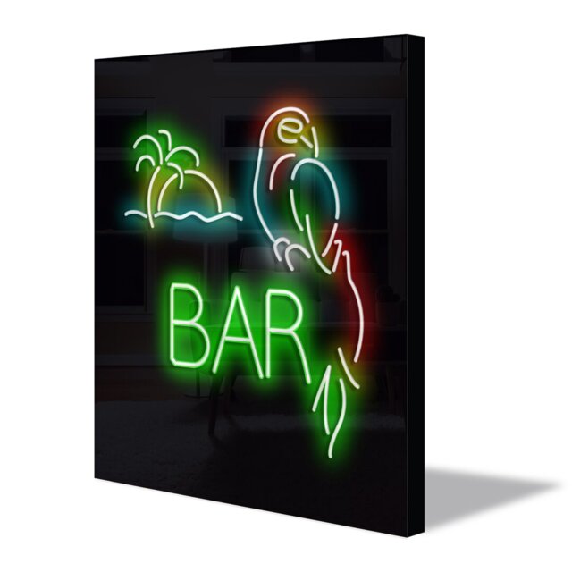 Bar Parrot LED Neon Sign Wall Décor by Wayfair | ufurnish.com