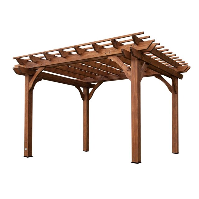 Backyard Discovery 100% Cedar Wood Garden Pergola 3.6m x 3m (12ft x ...