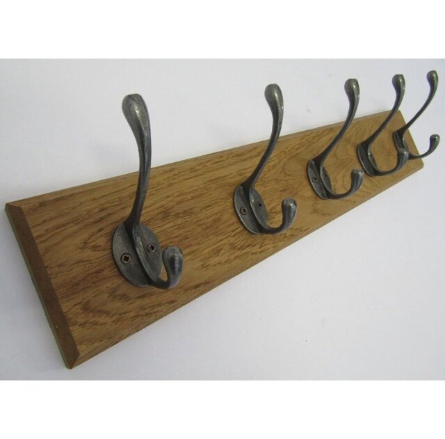 Solid Wood 3 - Hook Wall Mounted Coat Rack by Wayfair | ufurnish.com
