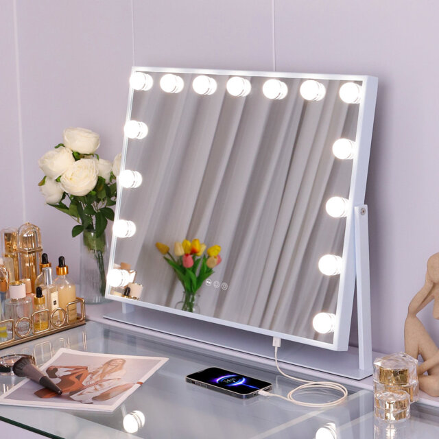 Chaoyichi Rectangle LED Metal Mirror by Wayfair | ufurnish.com