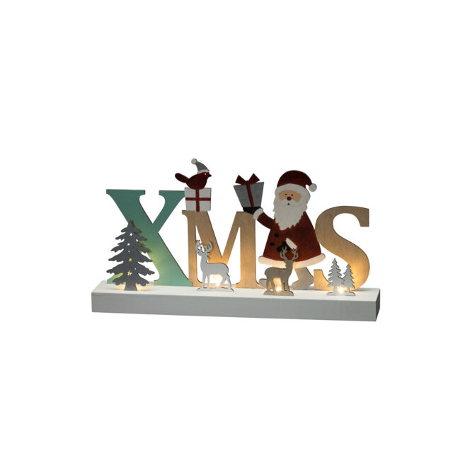 Wooden Xmas 16cm LED Figurine by Wayfair | ufurnish.com