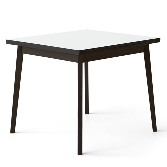 Single Extendable Dining Table with Solid Wood Legs 90x90/164 cm by ...
