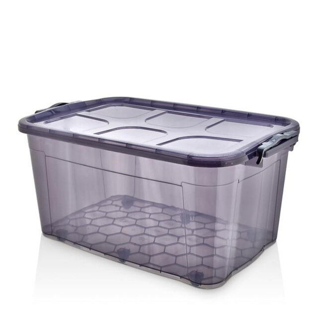 Rebrilliant 50l Plastic Storage Boxes On Wheels Container With Lids ...