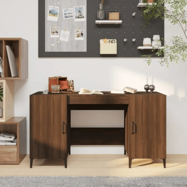 Korhan 140Cm W Rectangular Computer Desk with Cabinet by Wayfair ...