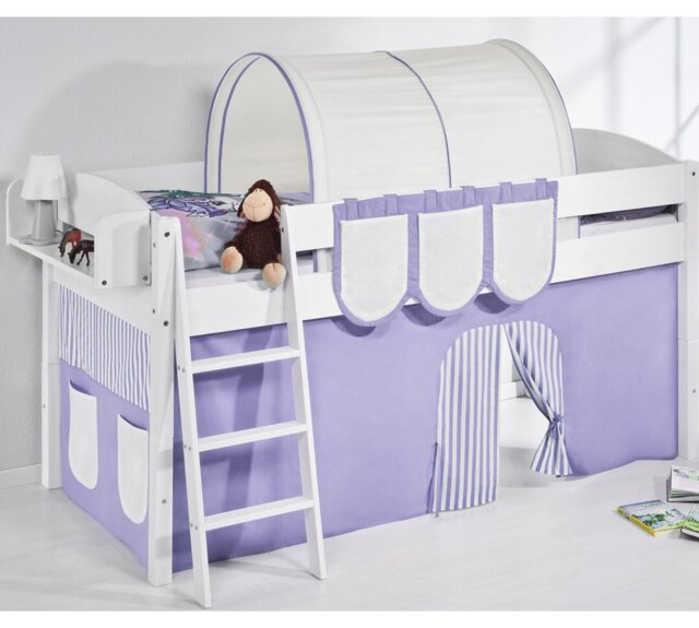 European Single Mid Sleeper Bed with Curtain by Wayfair | ufurnish.com