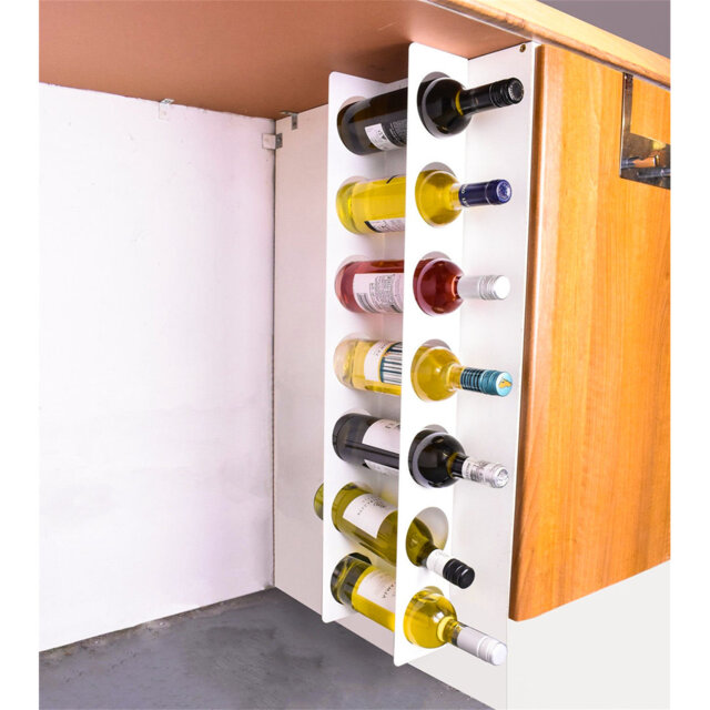 Steel Wall Mounted Cabinet Narrow Wine Rack by Wayfair | ufurnish.com