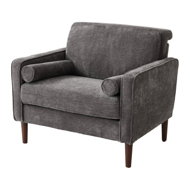 85cm Wide Tufted Chenille Armchair with Pillows by Wayfair | ufurnish.com