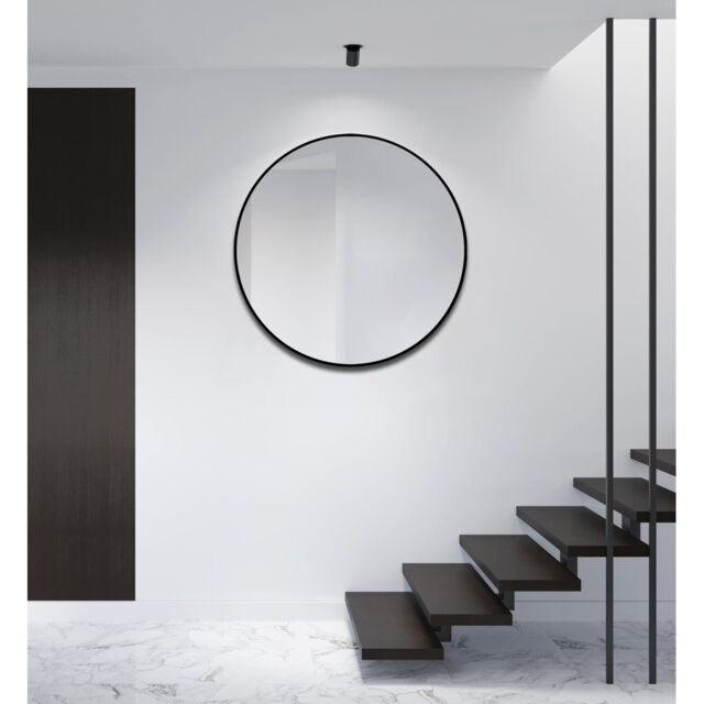 Framed Wall Mounted Bathroom Mirror TALOS Black Oros matt by Wayfair ...