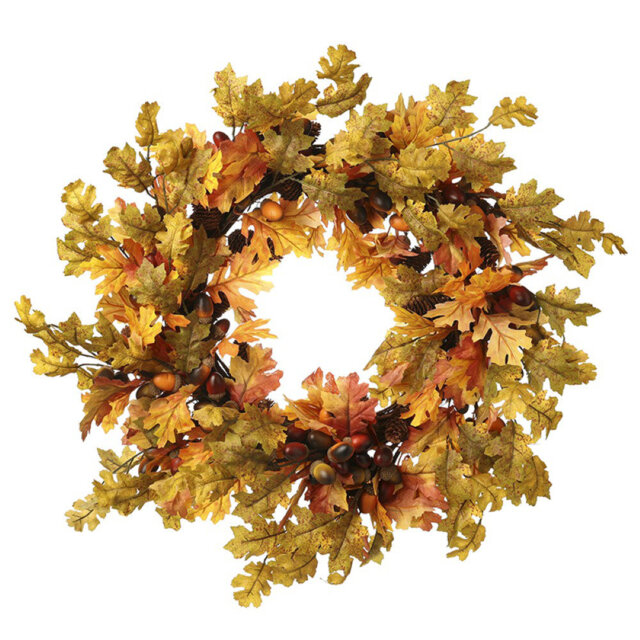 Autumn Oak Leaf Wreath by Wayfair | ufurnish.com