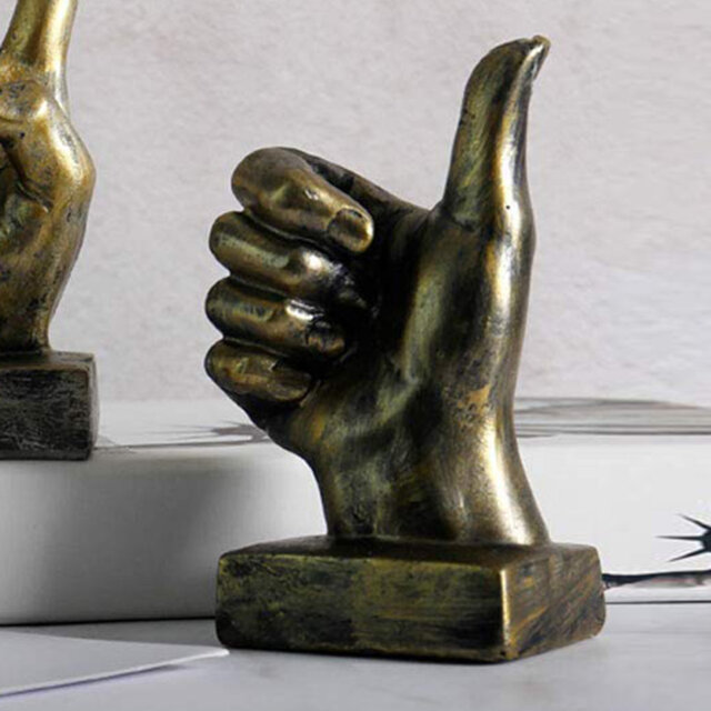 Polyresin Hand Gesture Desk Statues Finger Sculpture Decor by Wayfair ...