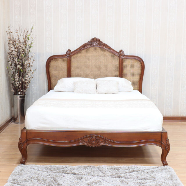 Normandy French Rattan Bed Frame by Wayfair | ufurnish.com